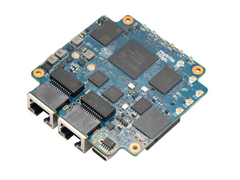 香蕉派 BPI-R3 Mini 开源路由器开发板采用 联发科MT7986(Filogic 830)芯片设计,支持Wi-Fi 6,2个2 ...